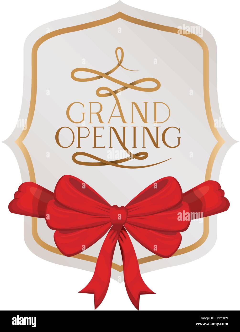 frame and ribbon with label grand opening Stock Vector Image & Art - Alamy