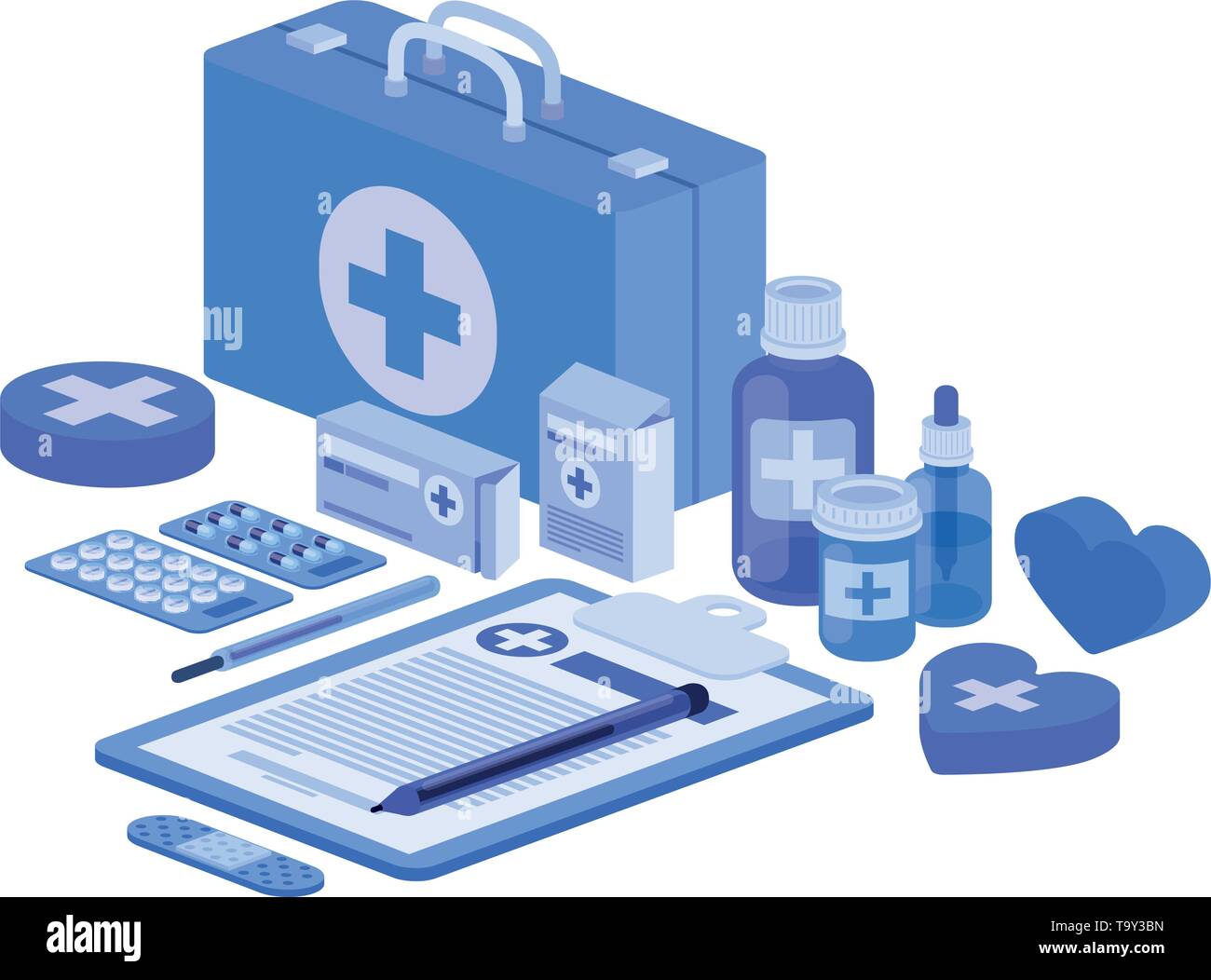 first aid kit on white background Stock Vector Image & Art - Alamy