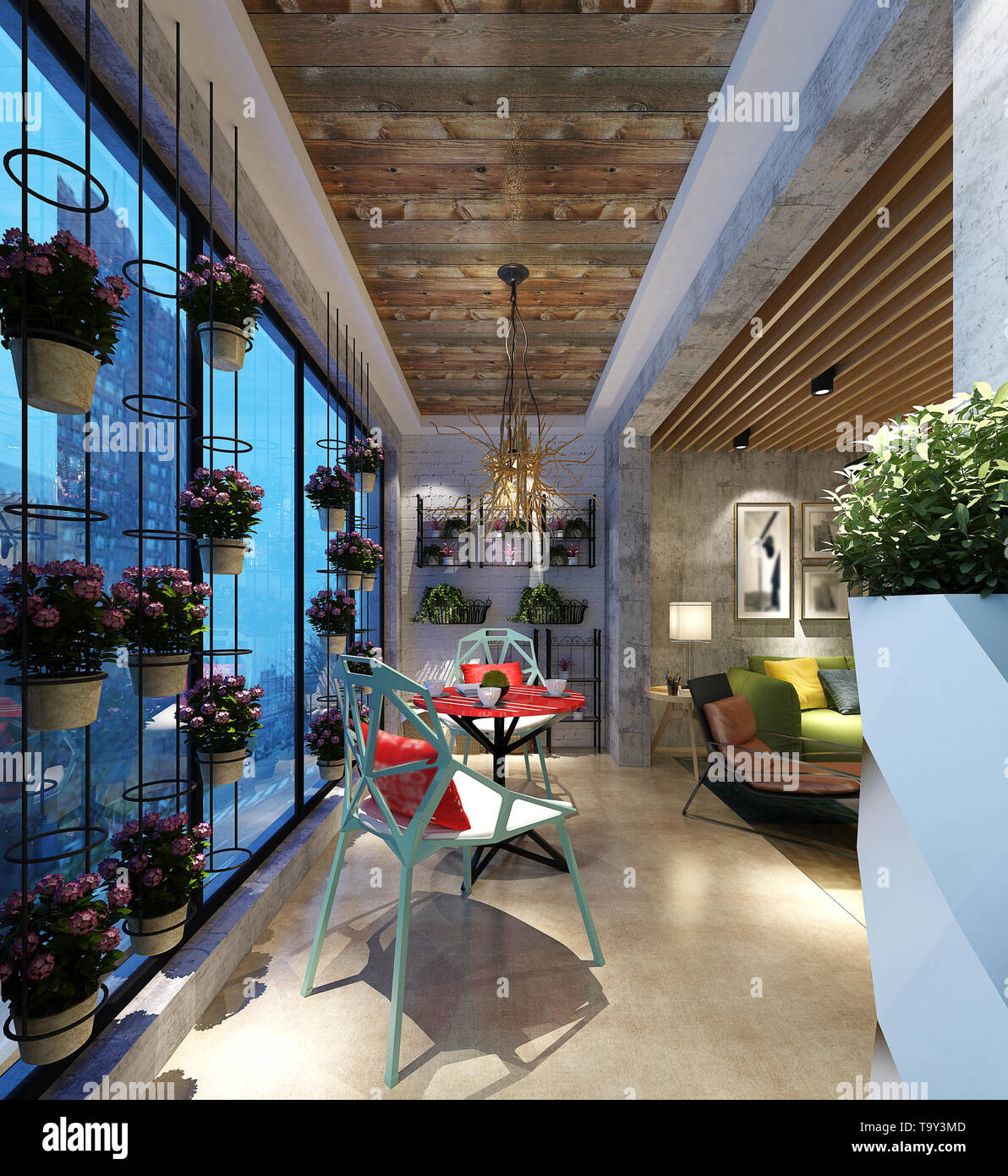 3d render retail shop Stock Photo - Alamy