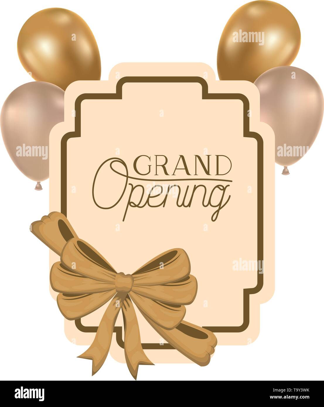 Grand opening invitation label lettering Cut Out Stock Images ...