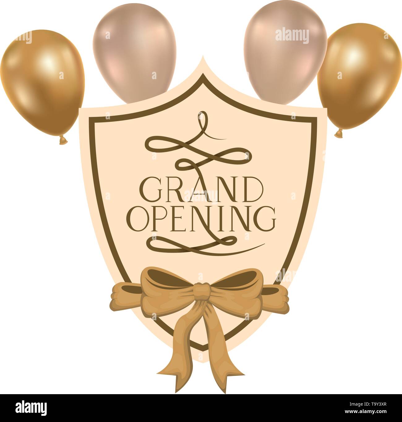 Grand opening invitation label lettering Cut Out Stock Images ...