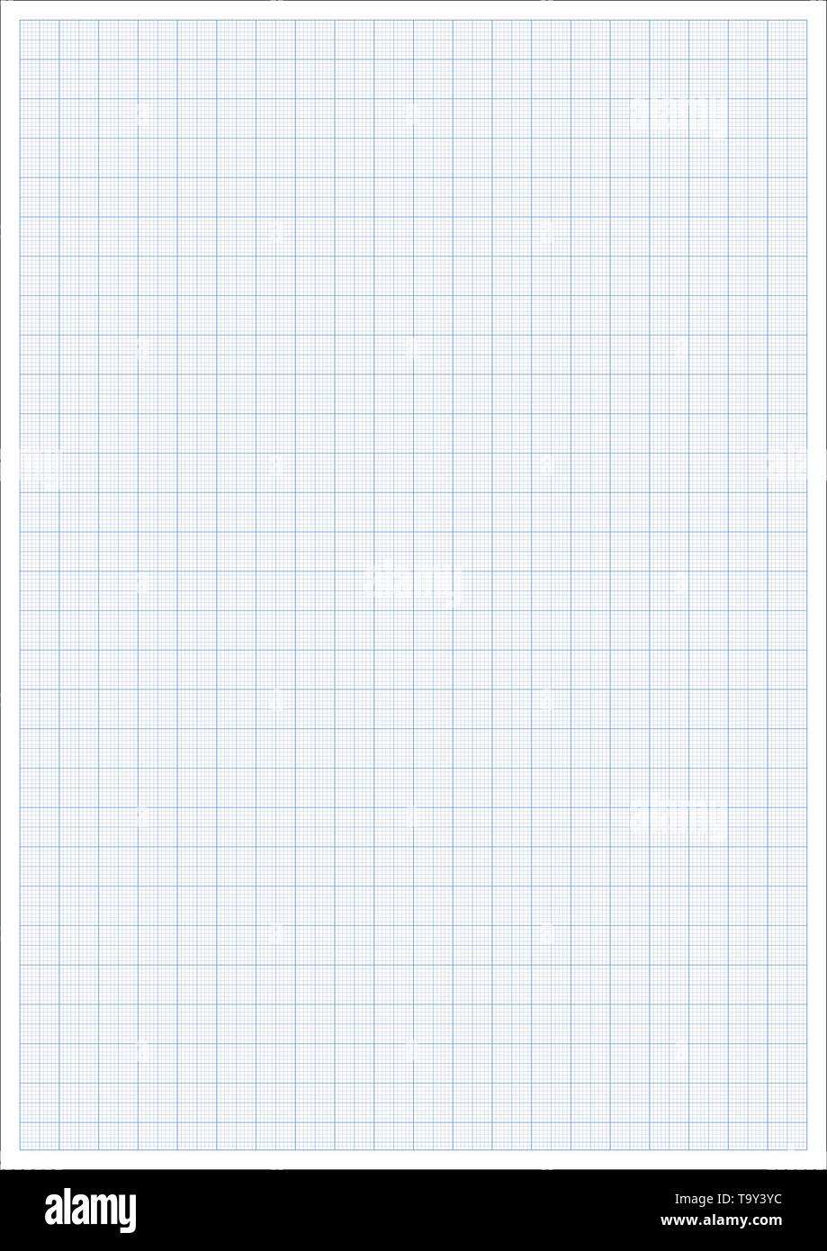 Millimeter paper. Millimeterpapier grid blue ruler. a4 graphic vector ...