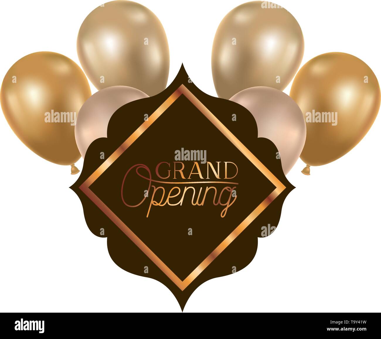 Grand opening invitation label lettering Cut Out Stock Images ...