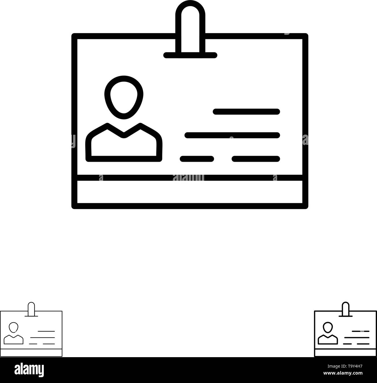 Personal identity card vector vectors Black and White Stock Photos ...