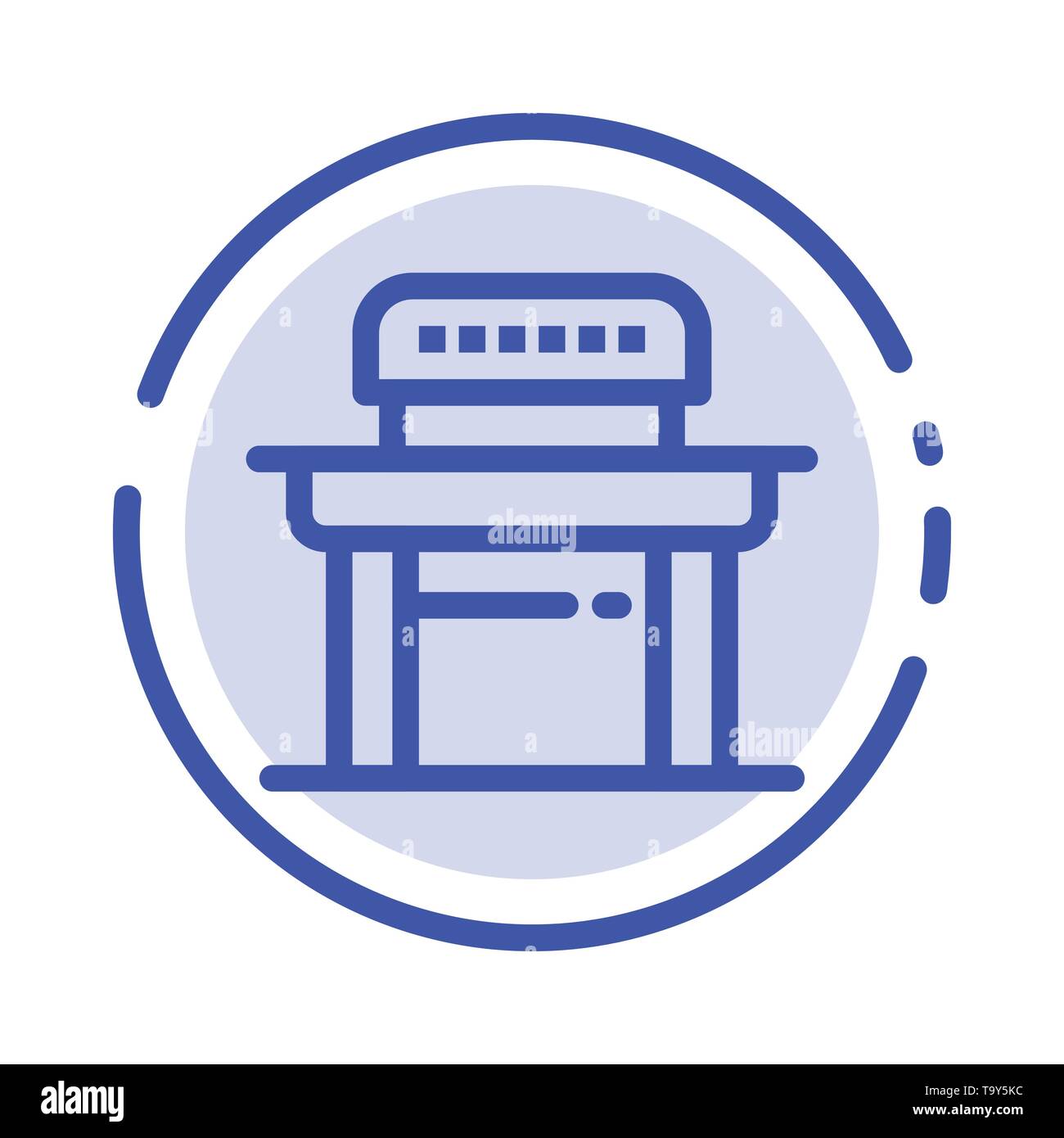 School chair desk isolated icon hi-res stock photography and images - Alamy