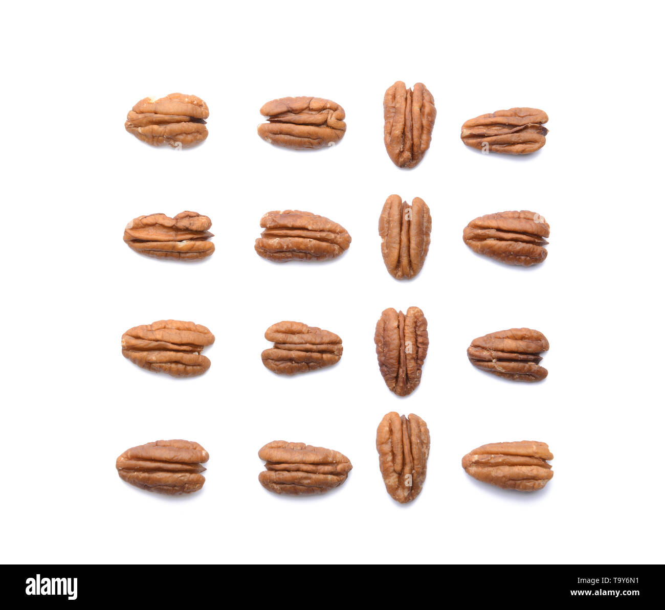 Pecan nuts pattern food Cut Out Stock Images & Pictures - Alamy