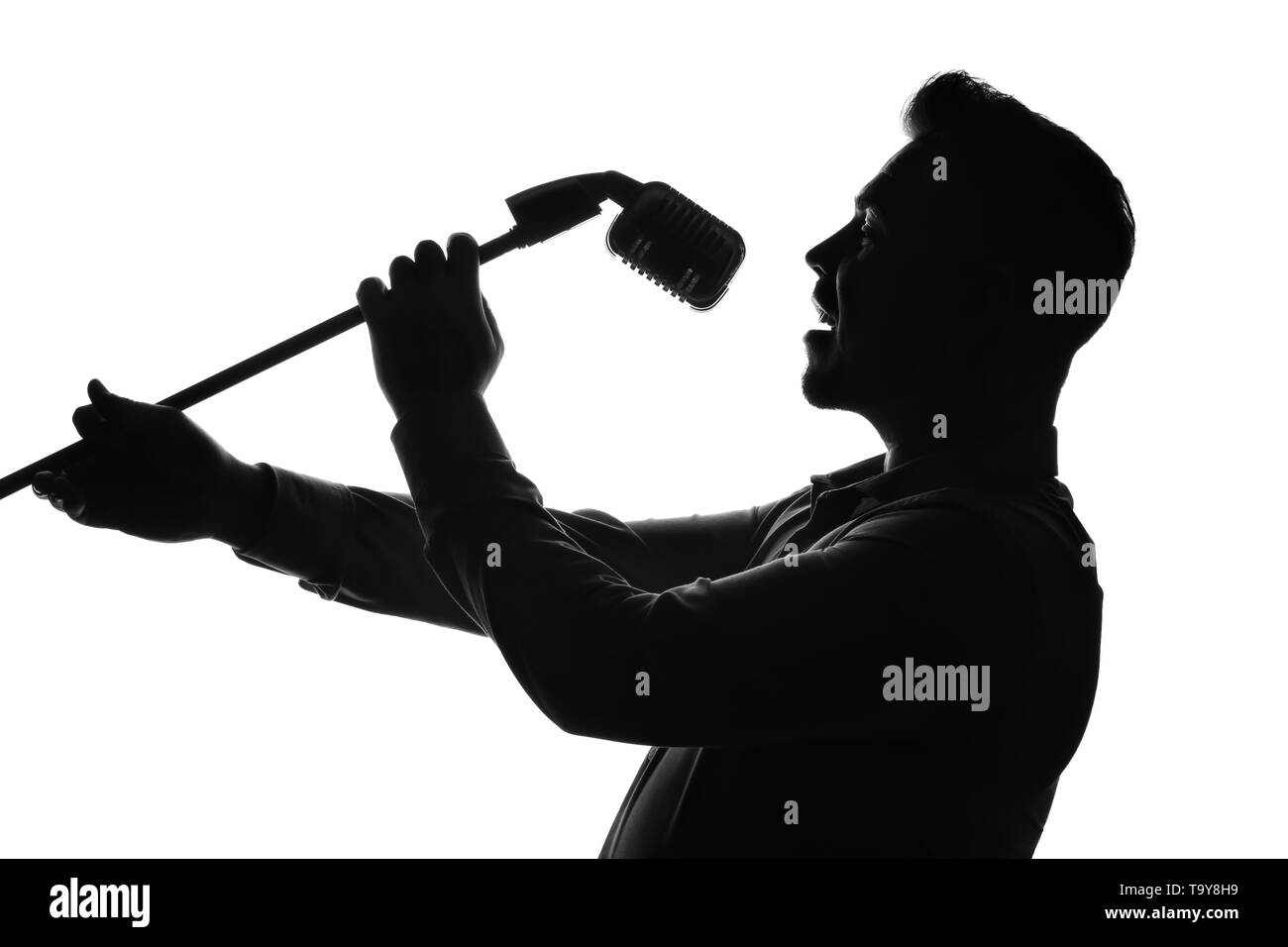 Male Rock Singer Silhouette