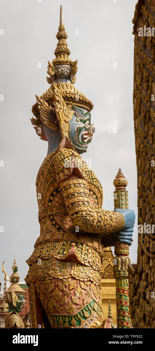 Giant Yaksha Demon Statue guarding the Grand Place in Bangkok, Thailand ...