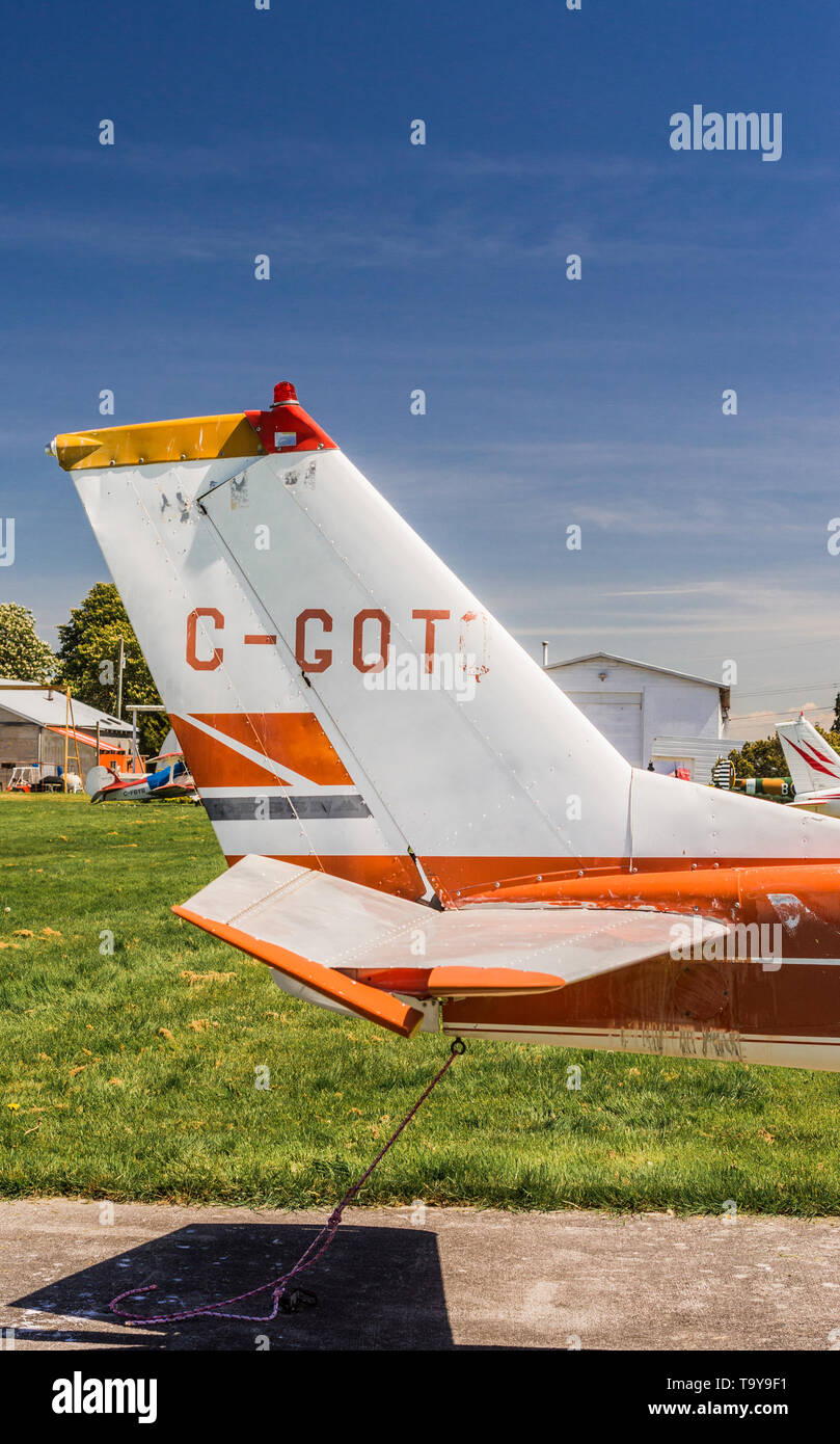 May 7, 2019 - Delta, British Columbia: Tail section of Cessna 150G ...