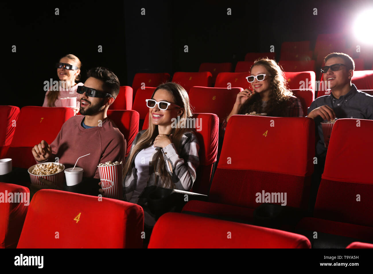 3d people in movie theatre hi-res stock photography and images - Alamy