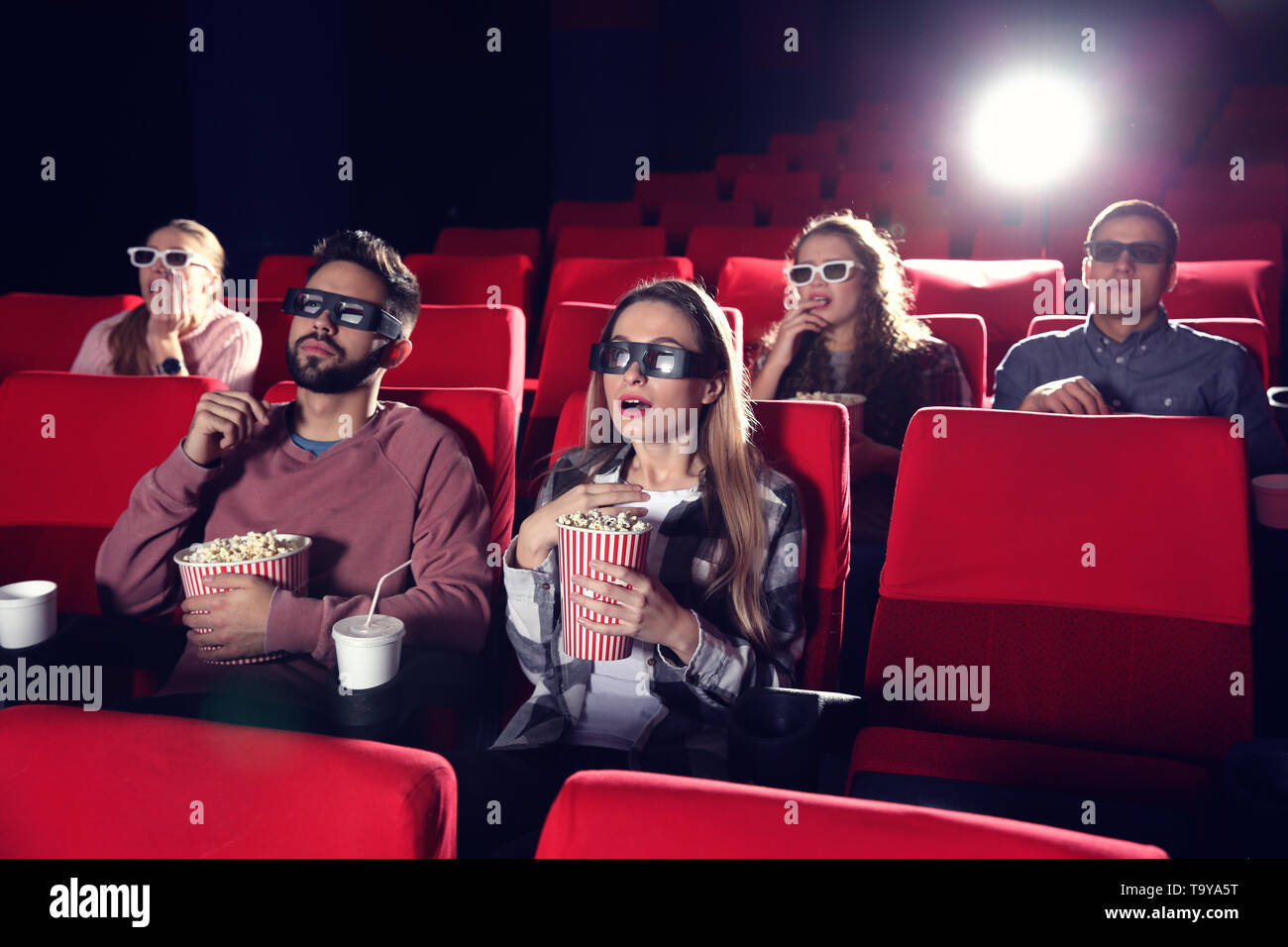 People watching movie in cinema Stock Photo - Alamy