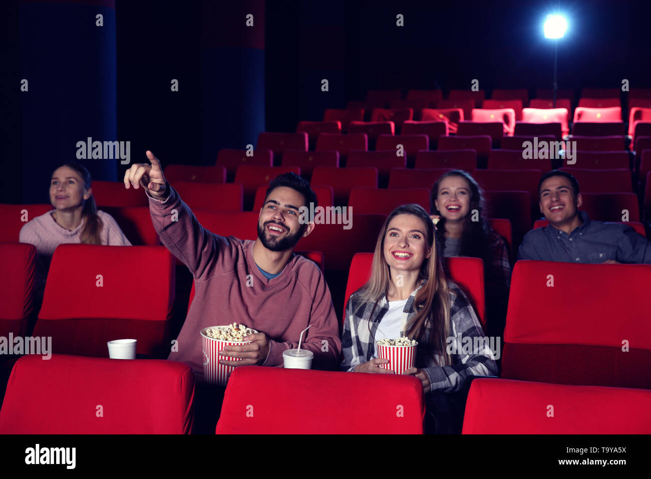 People watching movie in cinema Stock Photo - Alamy