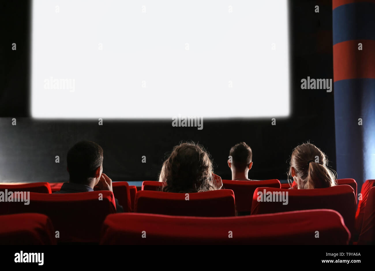 People watching movie in cinema Stock Photo - Alamy
