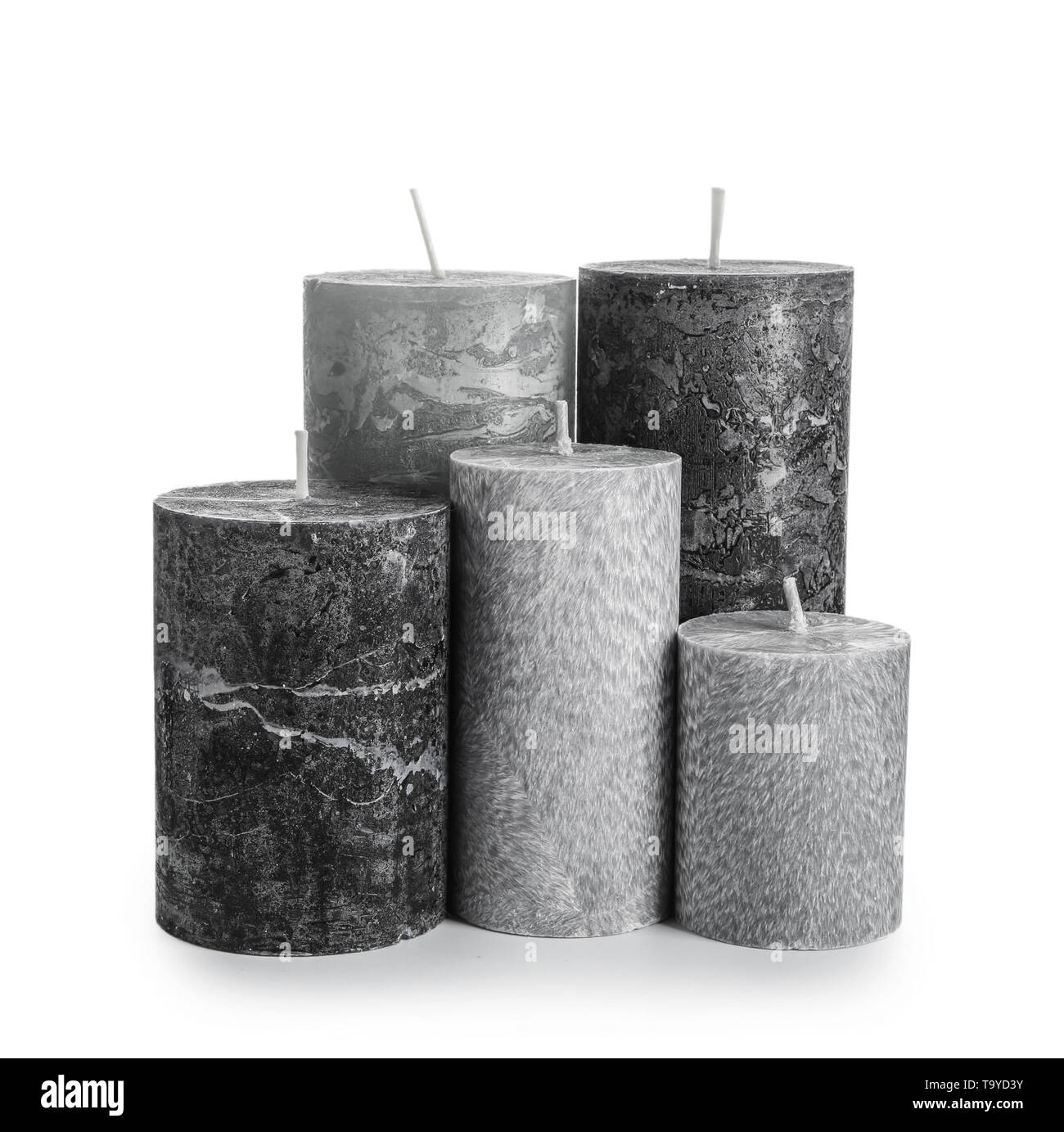 Different color candles Cut Out Stock Images & Pictures - Alamy