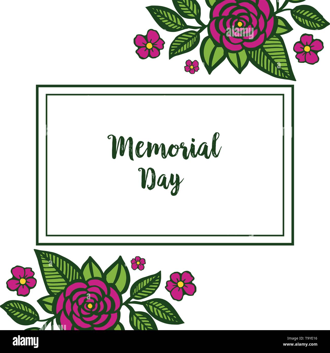 Vector illustration purple flower frames isolated white background for ...