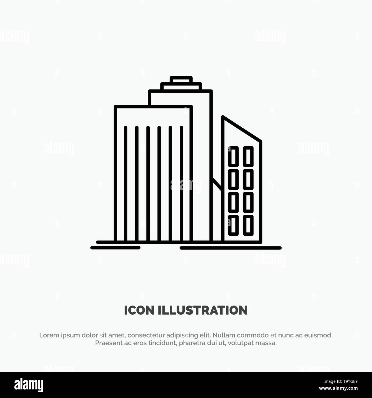 Skyline office buildings Cut Out Stock Images & Pictures - Alamy