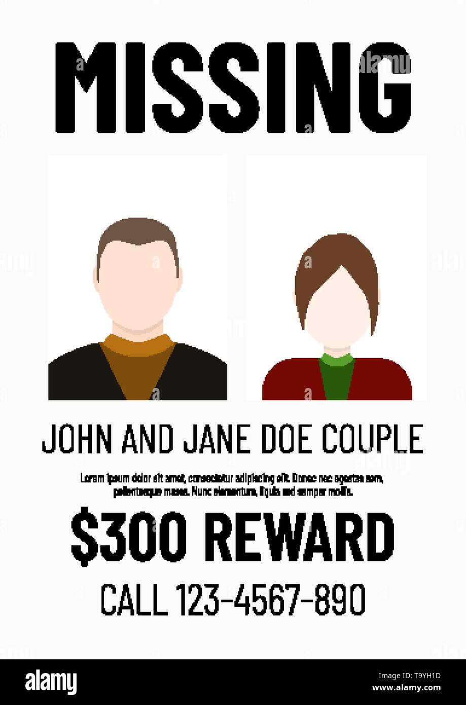 Missing male photo frame Cut Out Stock Images & Pictures - Alamy