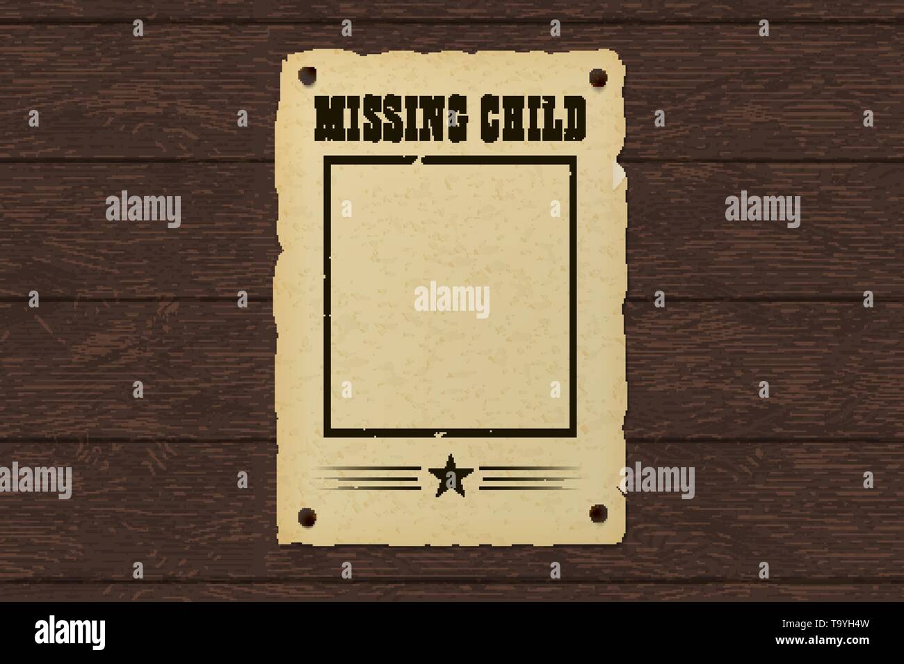 Missing person poster retro hi-res stock photography and images - Alamy
