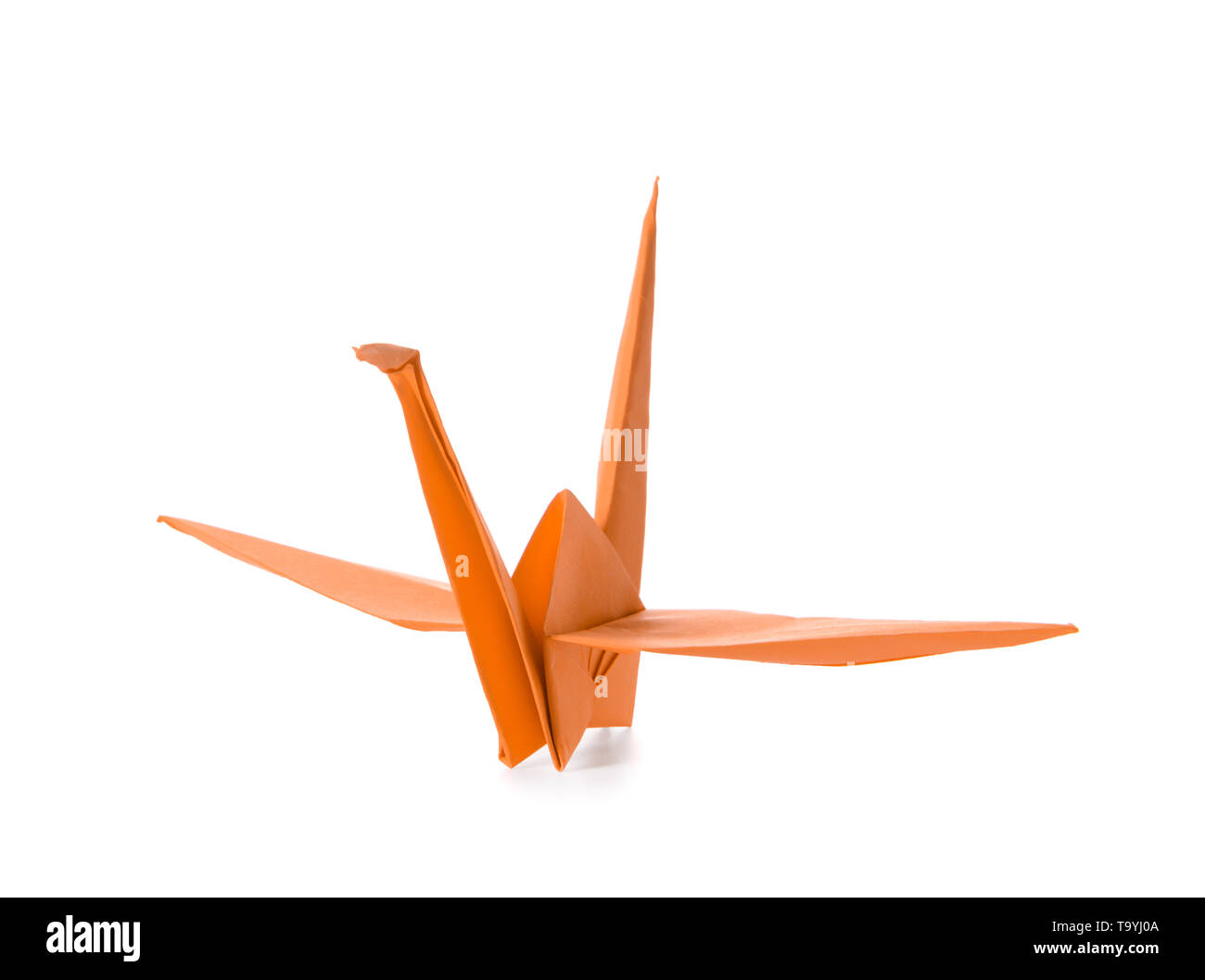 Origami crane on white background Stock Photo - Alamy