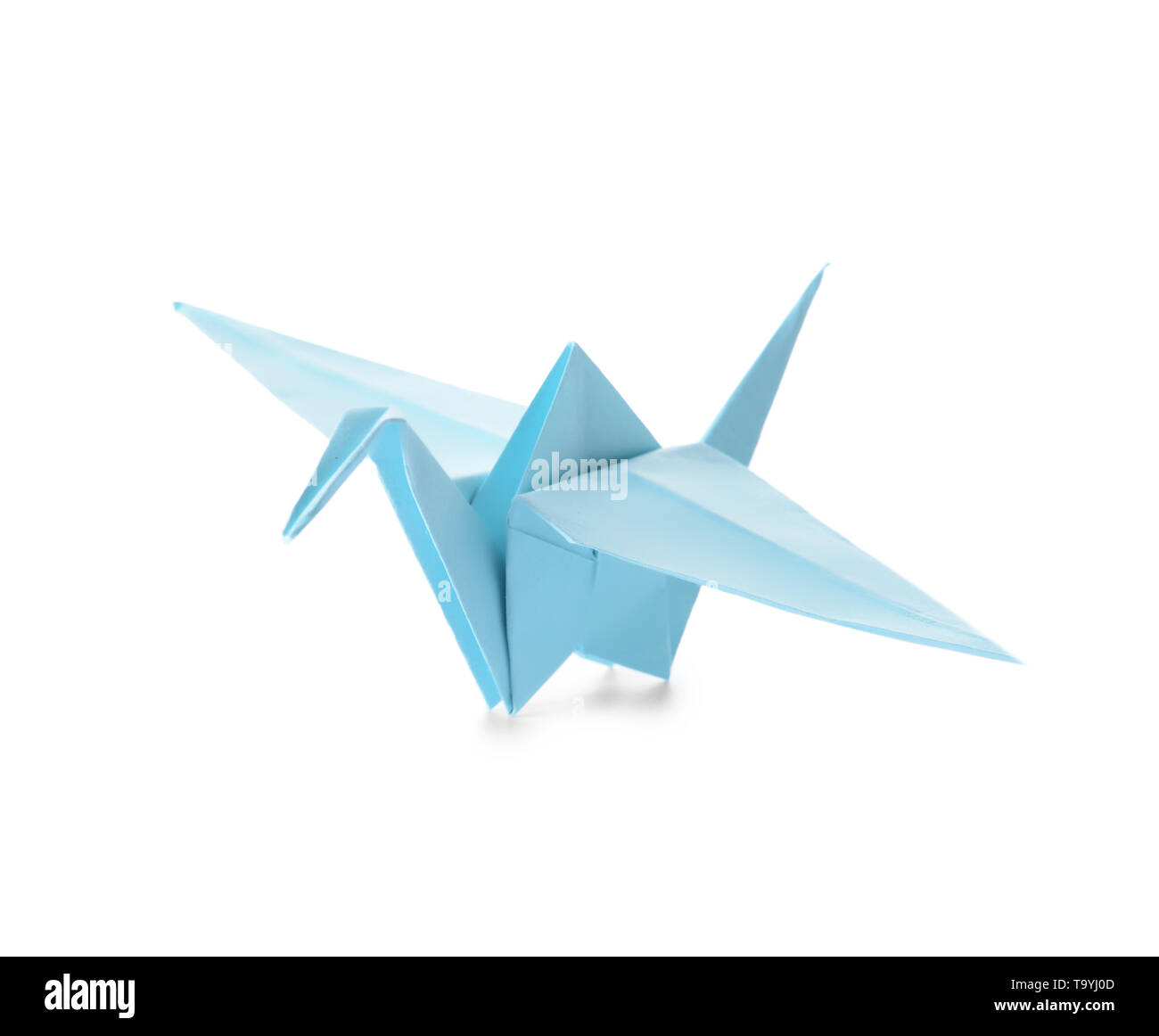 Origami crane on white background Stock Photo - Alamy