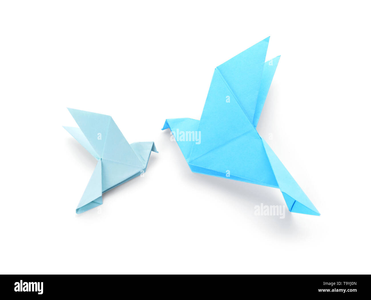 Origami birds on white background Stock Photo - Alamy