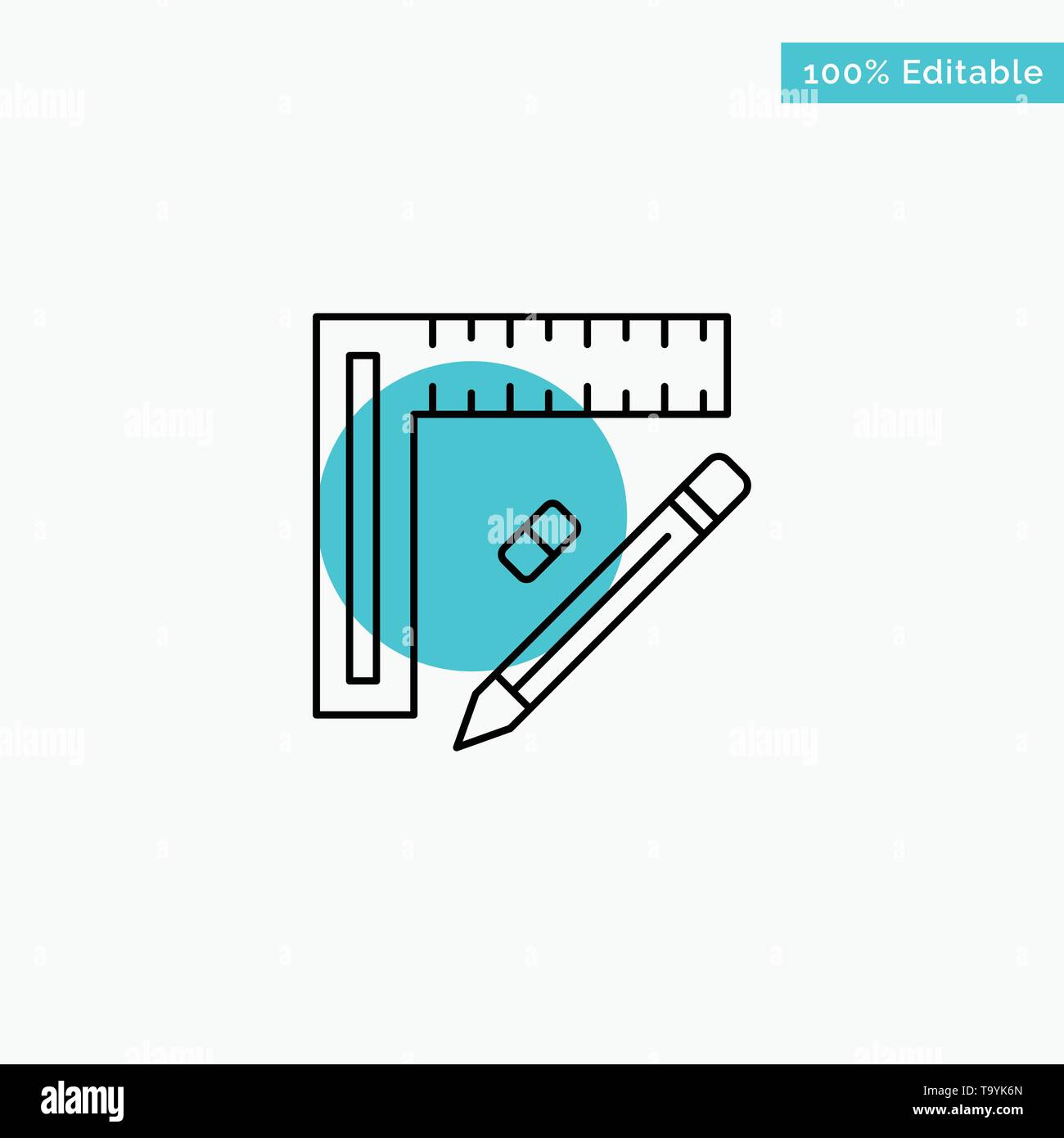 Pencil point ruler Stock Vector Images - Alamy