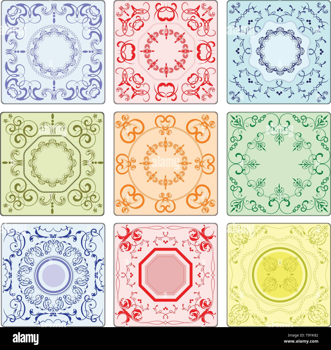Decorative finishing ceramic tiles. Vector illustration Stock Vector ...
