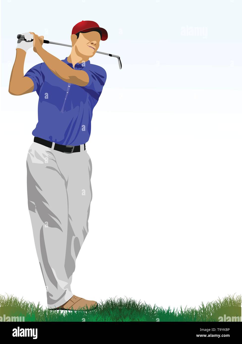 Golf players. Vector illustration Stock Vector Image & Art - Alamy