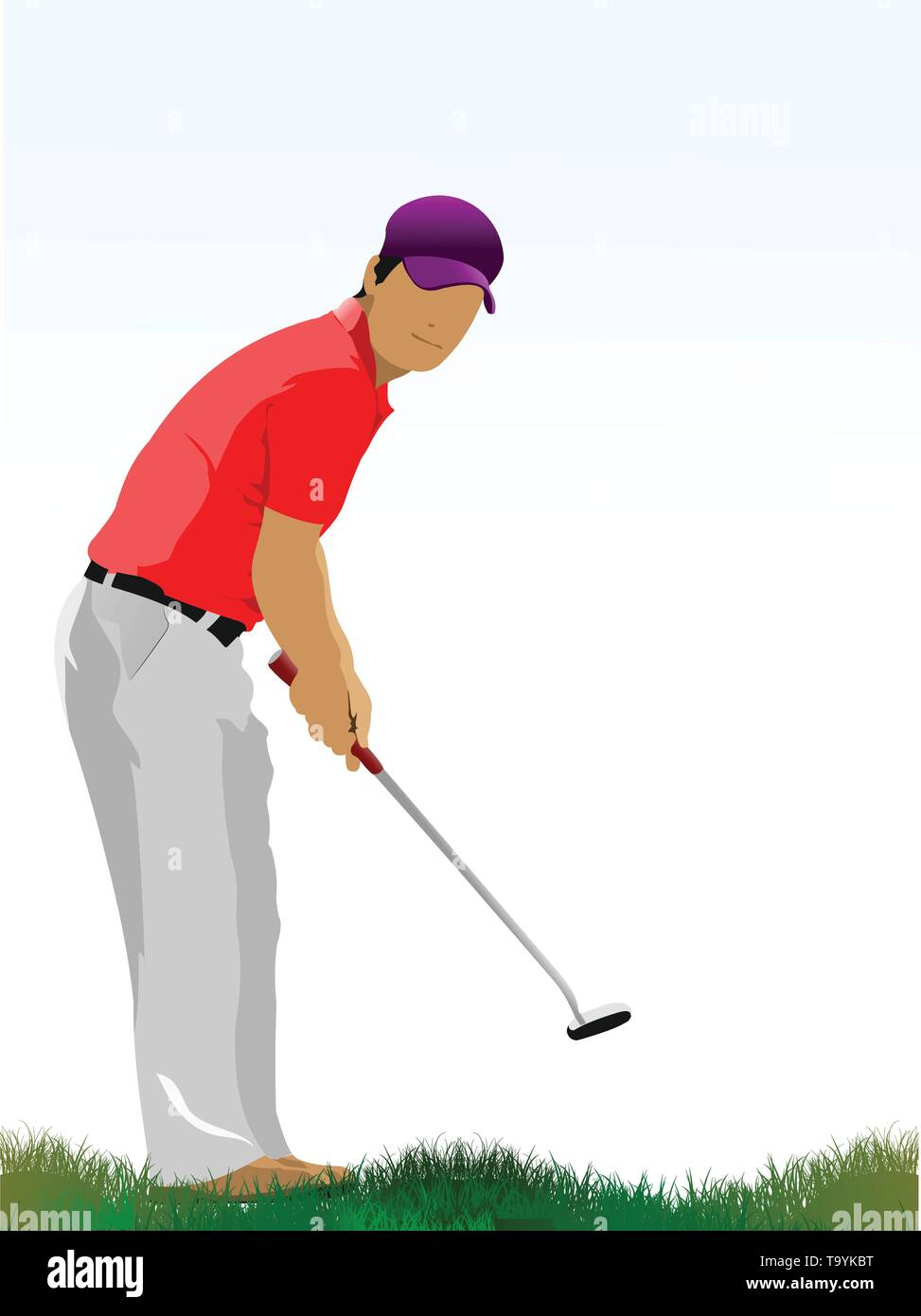 Golf players. Vector illustration Stock Vector Image & Art - Alamy