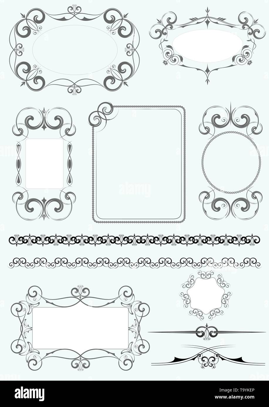 frames and invitation Stock Vector Image & Art - Alamy