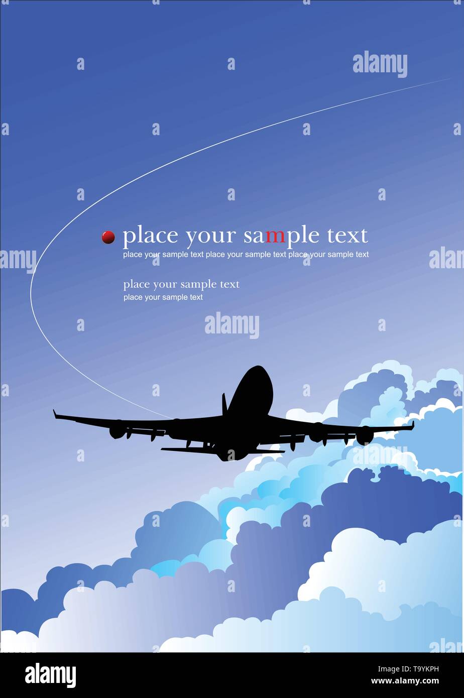 Airplane on air. Vector illustration Stock Vector Image & Art - Alamy
