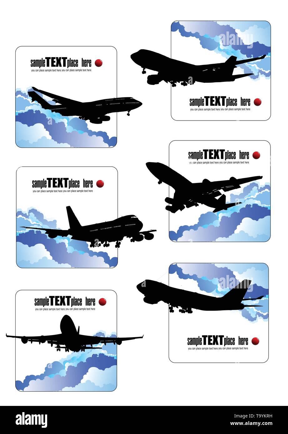 Airplane boeing 747 approaching Stock Vector Images - Alamy
