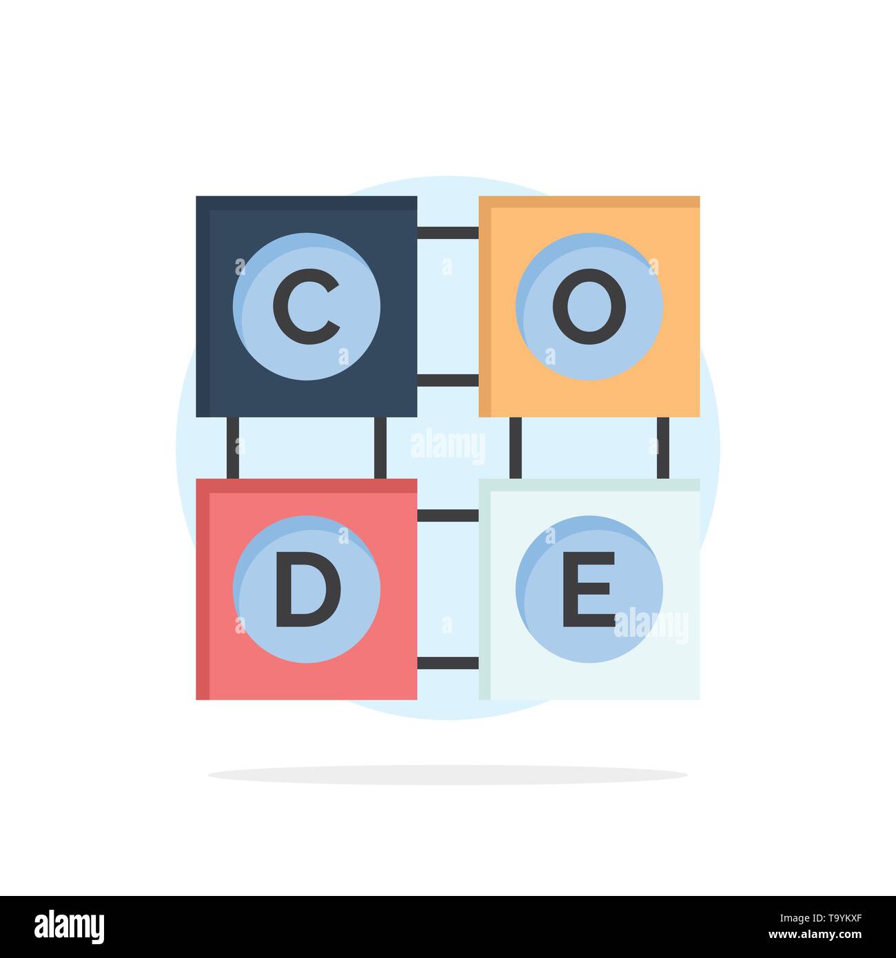 Circle Binary Code Icon Stock Vector Images Alamy
