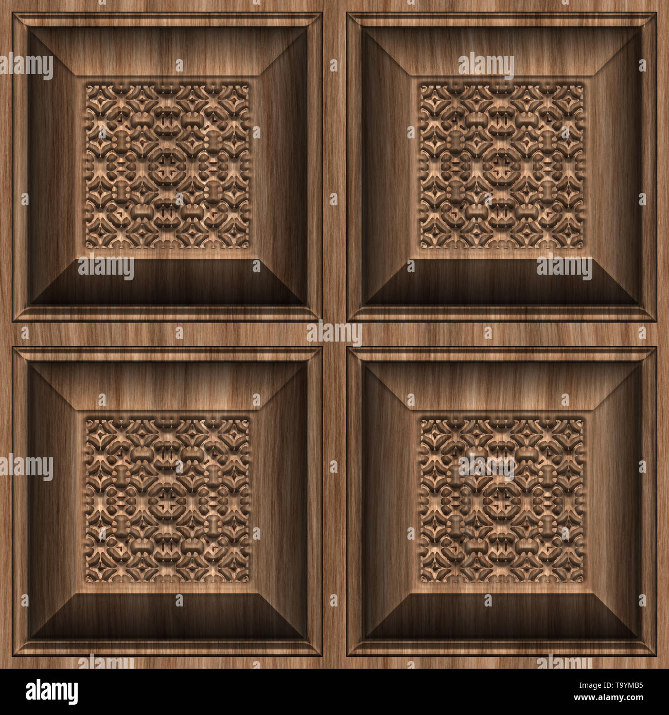 Carved Wood Seamless Texture Tile Stock Photo - Alamy