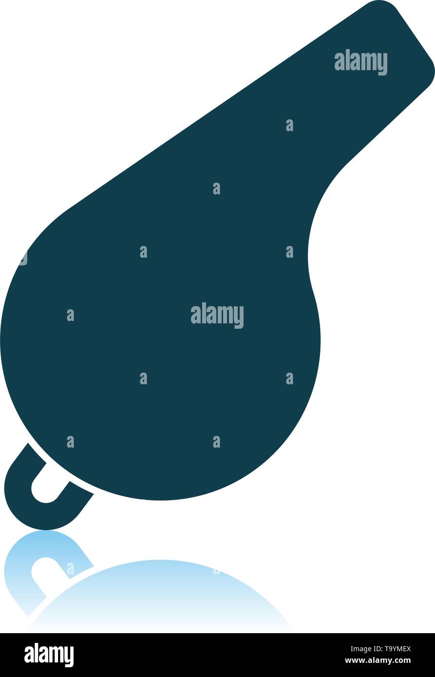 Whistle Icon. Shadow Reflection Design. Vector Illustration Stock ...
