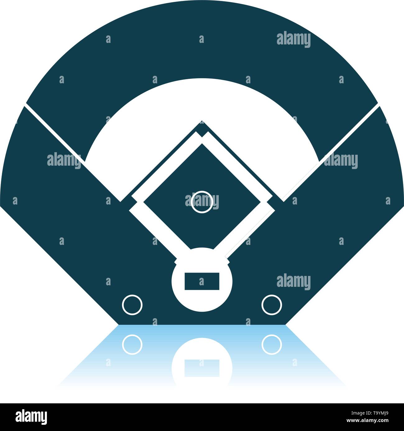 Aerial view baseball field Stock Vector Images - Alamy