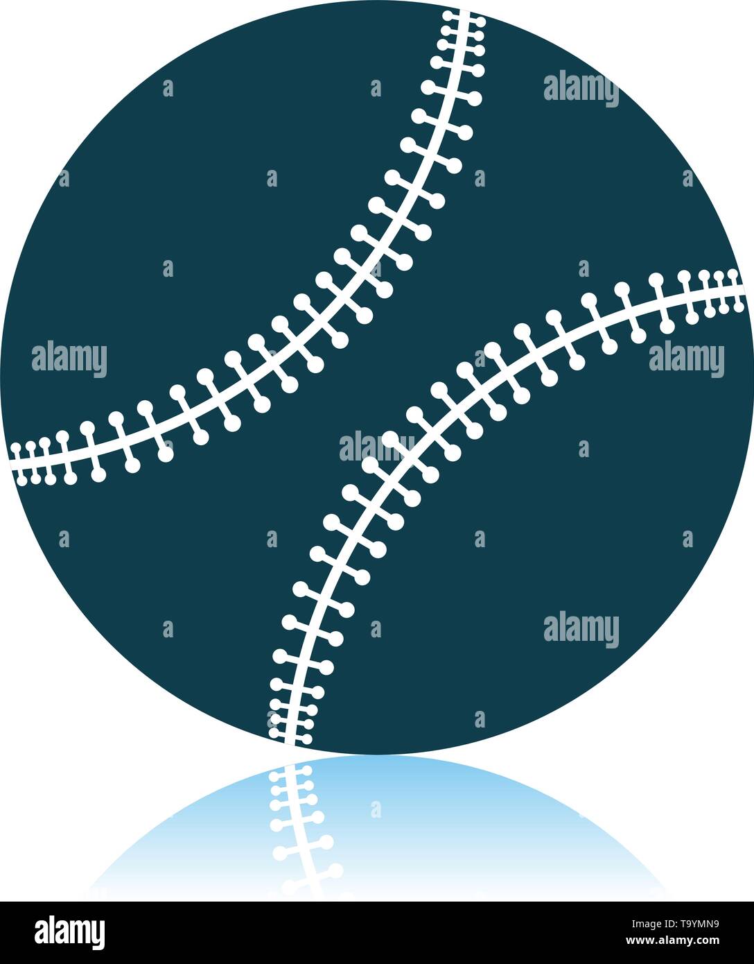 Blue Baseball Ball Logo