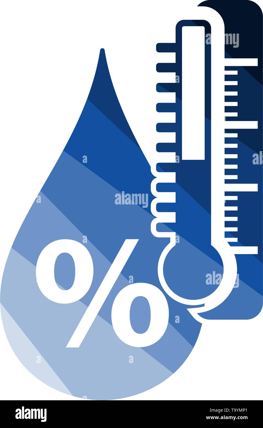 Humidity Icon. Flat Color Ladder Design. Vector Illustration Stock ...