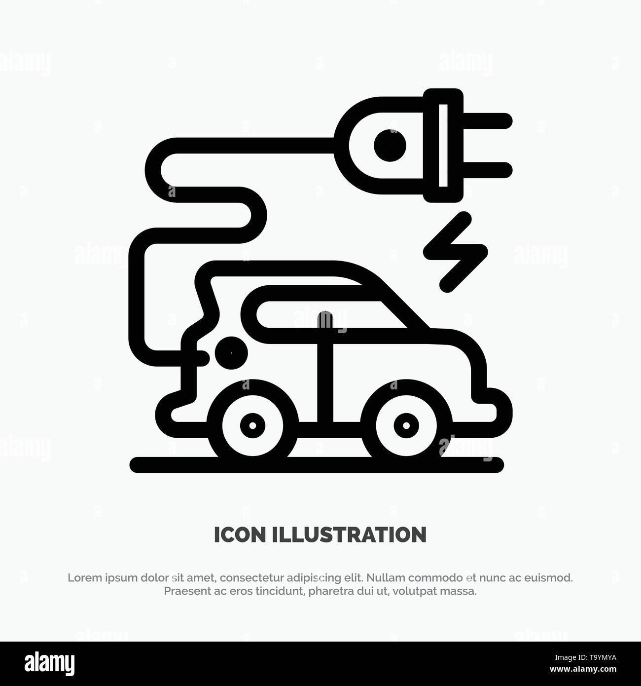 Ev car motor Stock Vector Images - Alamy