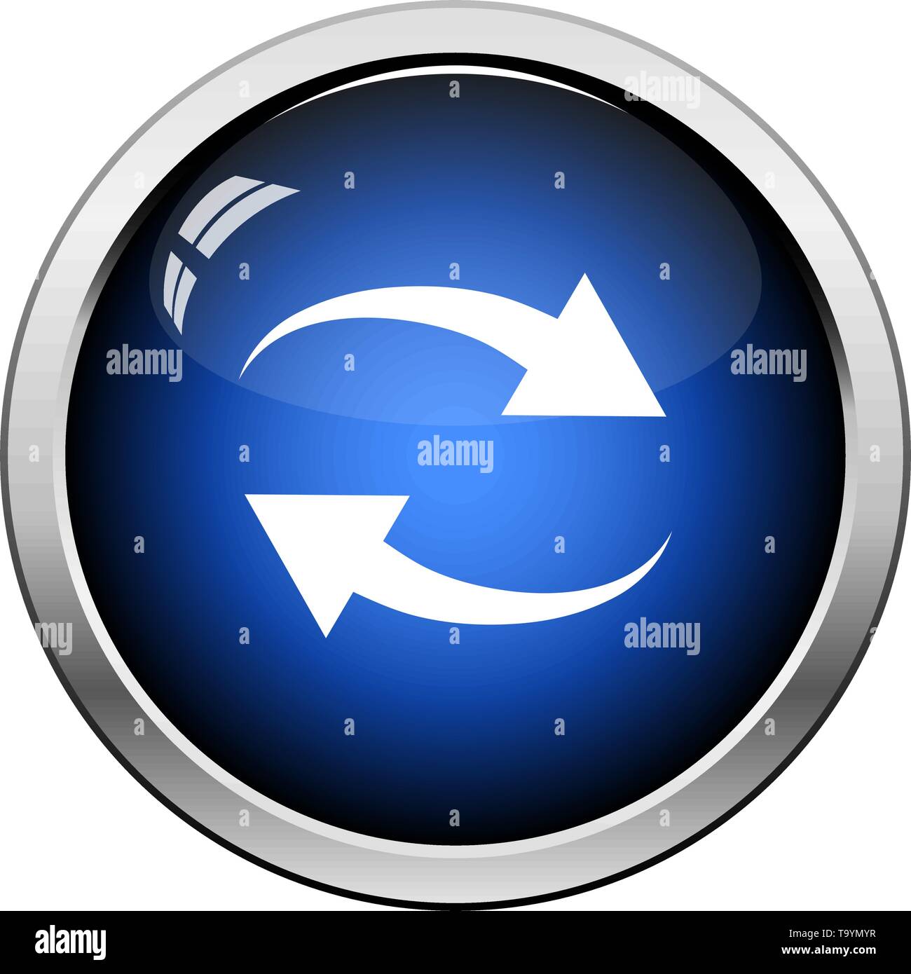 Interaction Icon. Glossy Button Design. Vector Illustration Stock ...