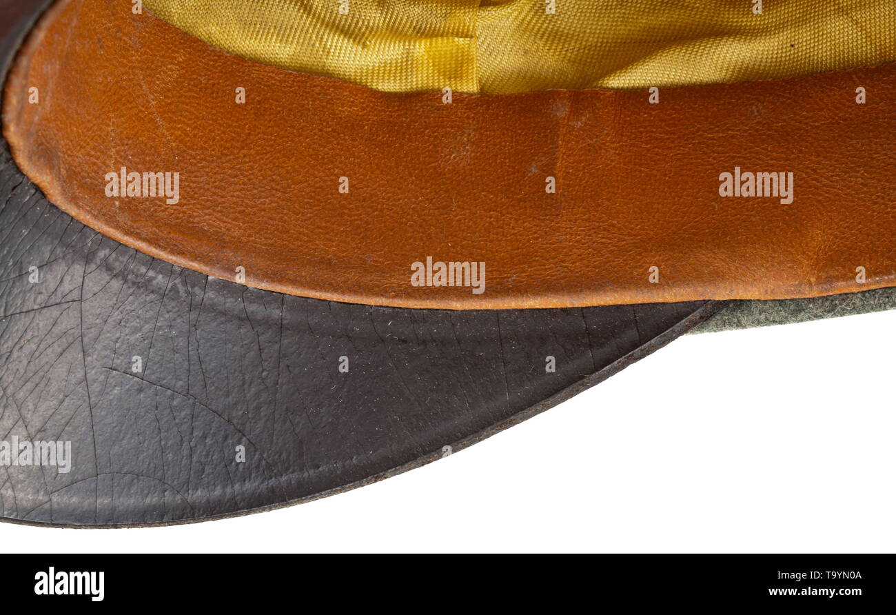 An old style field cap for officers of panzer troops Field-grey woollen ...