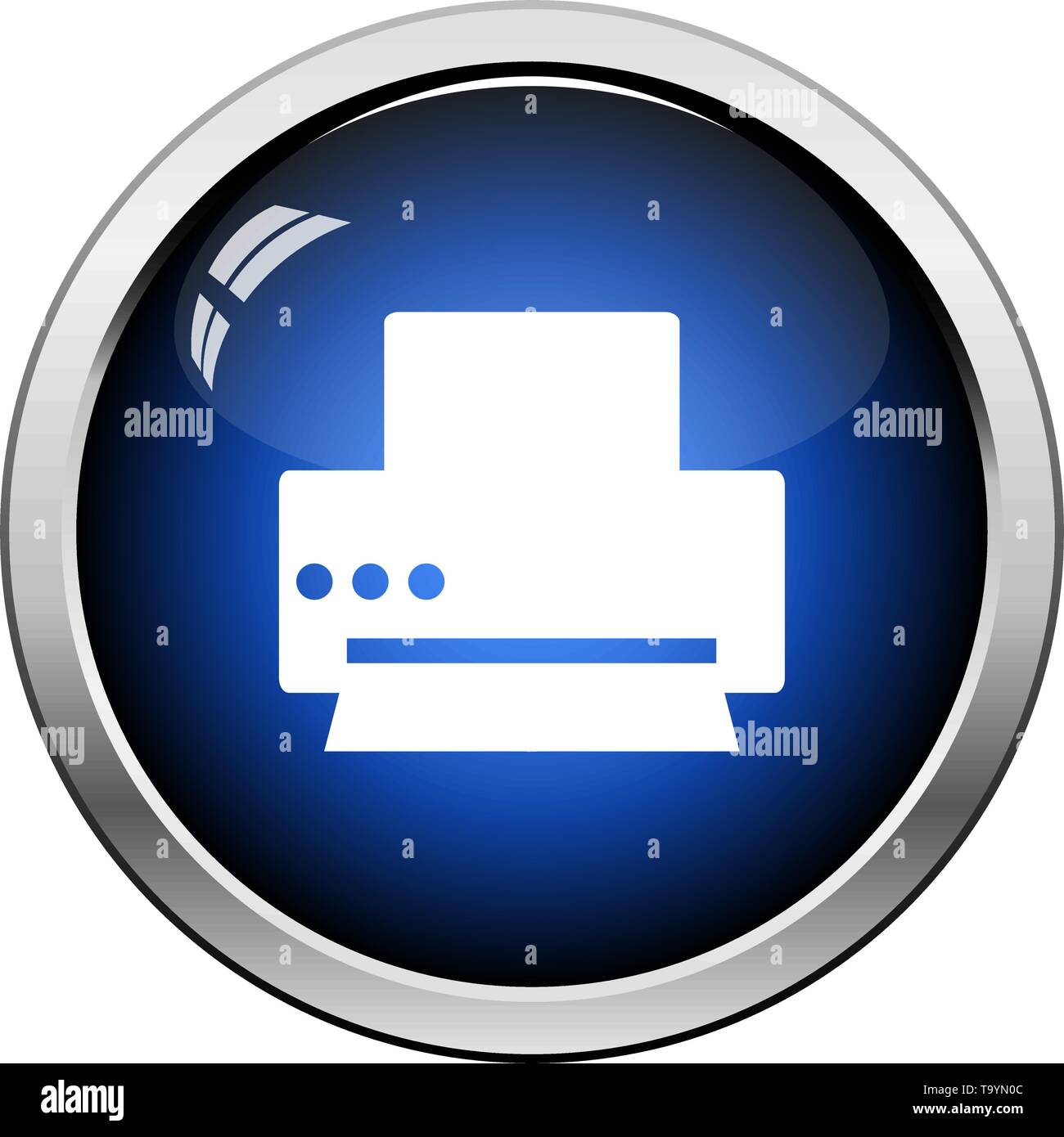 Printer Icon. Glossy Button Design. Vector Illustration Stock Vector ... Printer Icon. Glossy Button Design. Vector Illustration Stock Vector ...