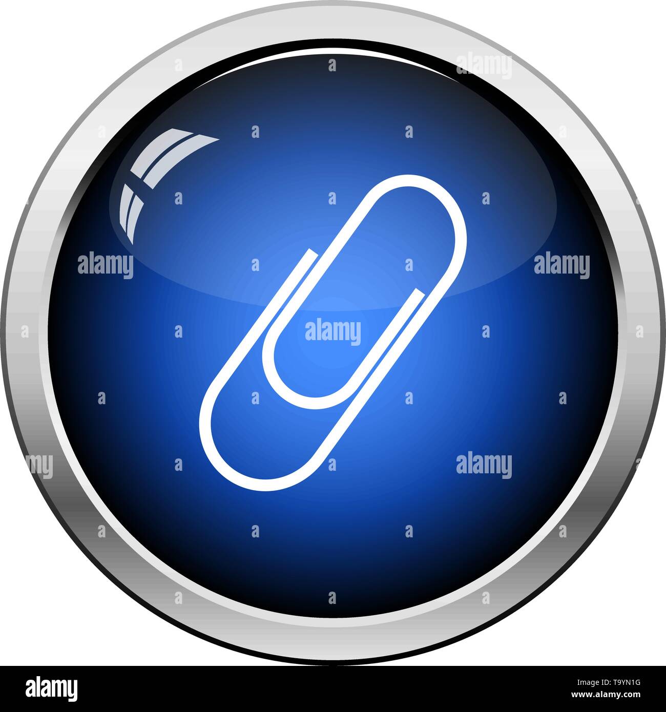 Clamp Icon. Glossy Button Design. Vector Illustration Stock Vector ...