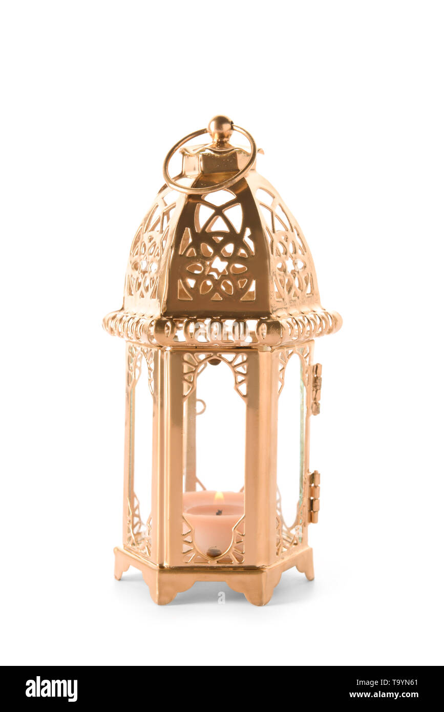 Muslim lamp as Ramadan symbol on white background Stock Photo - Alamy