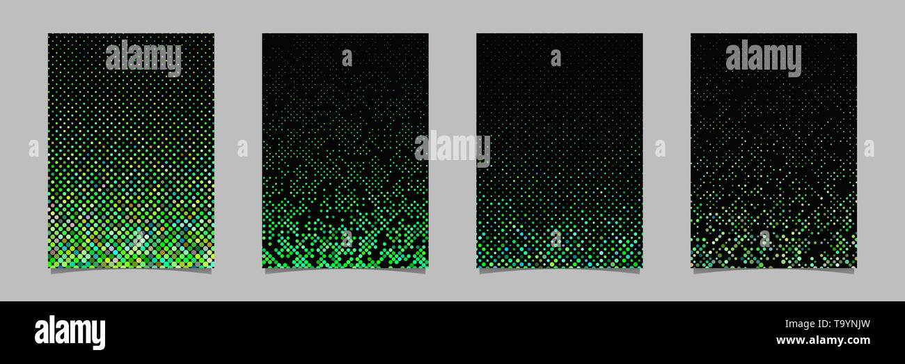 Abstract dot pattern brochure design set - vector page backgrounds ...