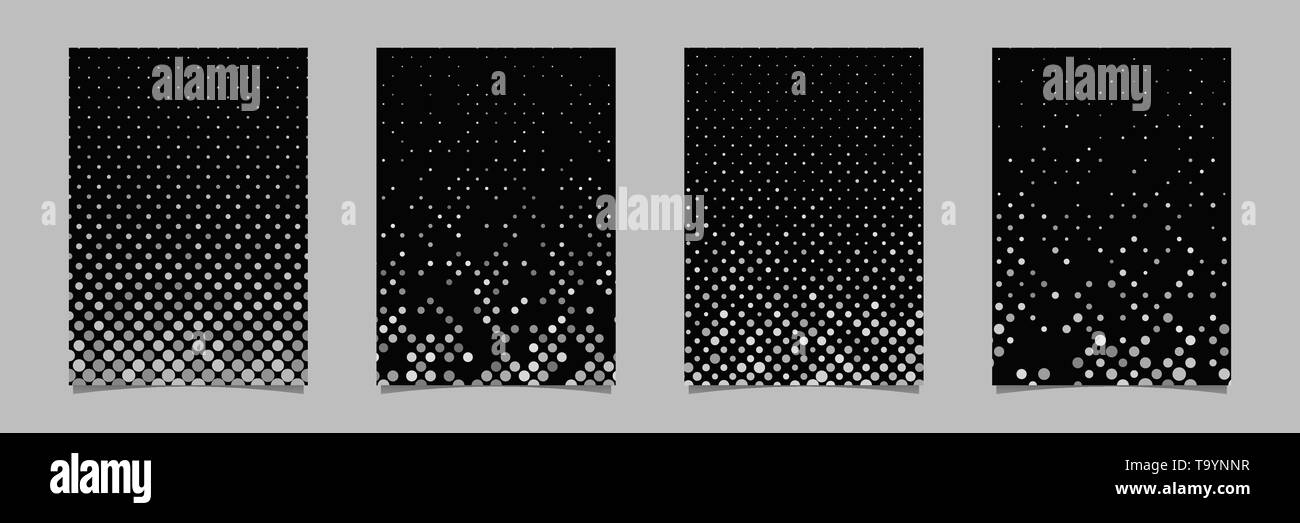 Circle pattern poster template set - vector cover background graphics ...