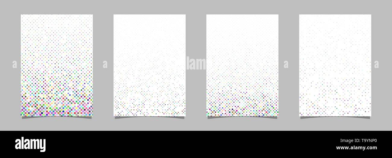 Repeating Circle Pattern Poster Template Set Collection Stock Vector