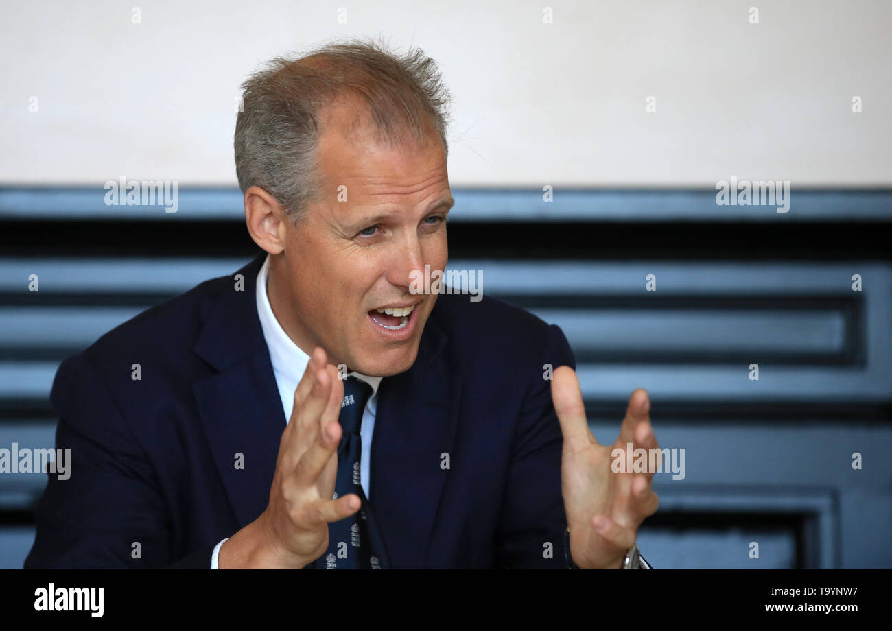 England Cricket national selector Ed Smith (centre) during the World ...