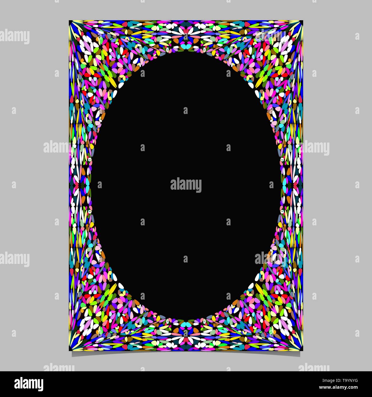 Colorful flower ornamental page frame - vector stationery background ...
