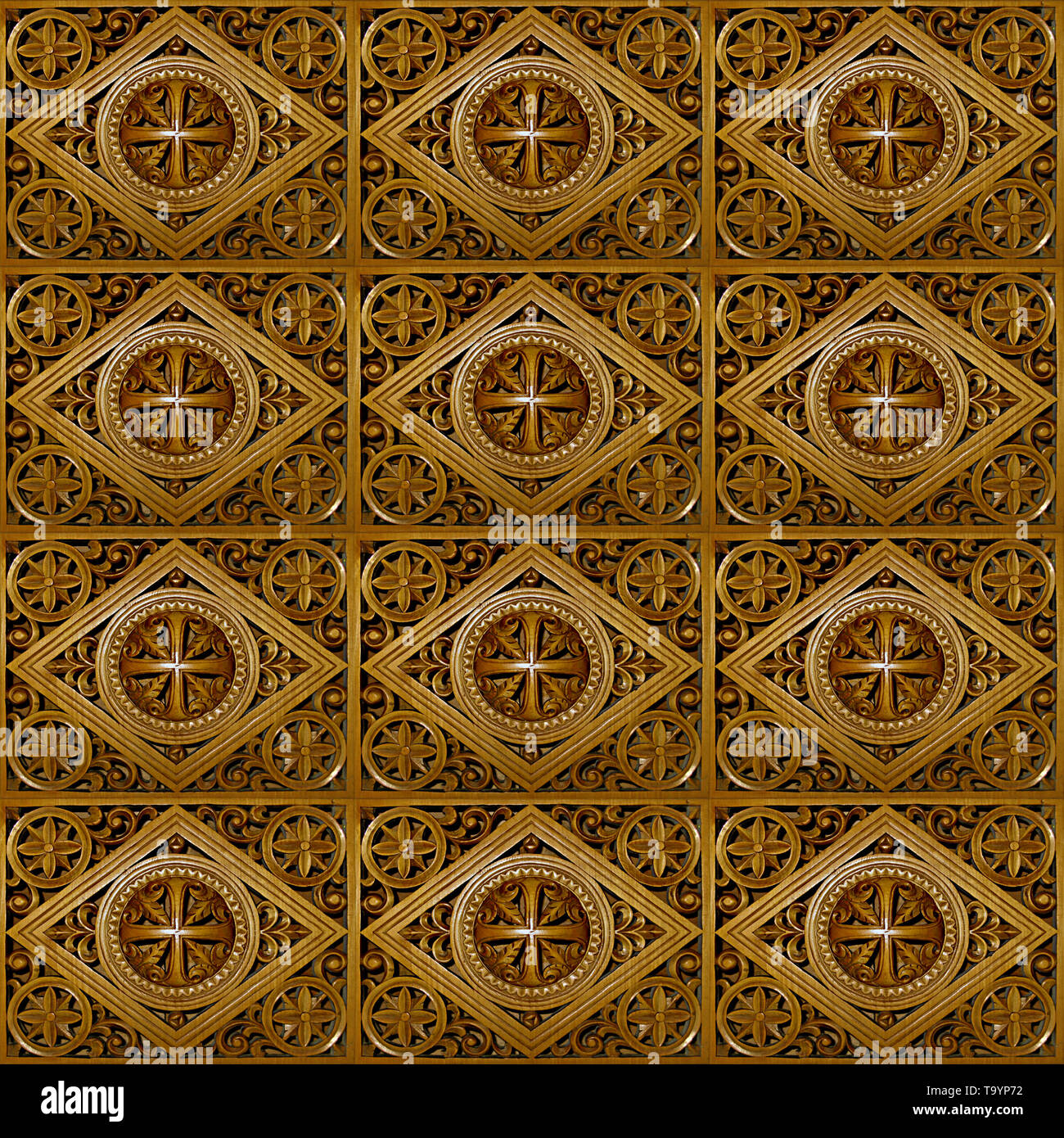 Carved Wood Seamless Texture Tile Stock Photo - Alamy